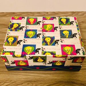 Warner Bros. | Accents | Vintage Looney Tunes Tweety Bird Storage Box ...